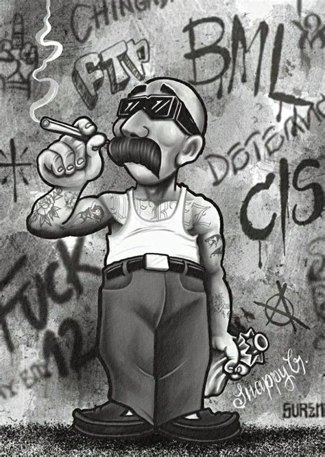 Disegni Di Graffiti Cholos Gangster Chicano Clown Vettore Premium