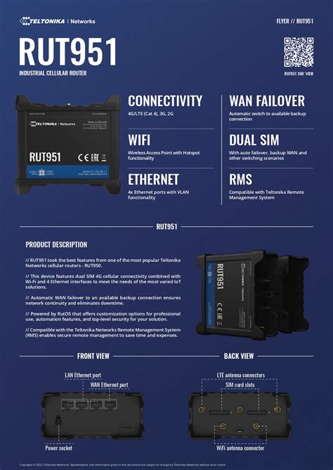 Teltonika Industrial Cellular Router Dual Sim 4g Automatic Wan