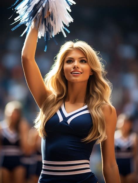 Premium Ai Image Sheerleaders Fans Cheerleaders Performance Before