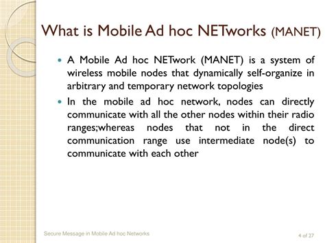 Ppt Secure Message Transmission In Mobile Ad Hoc Networks Powerpoint
