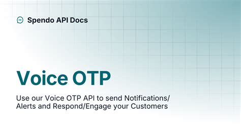 Voice Otp Spendo Api Docs