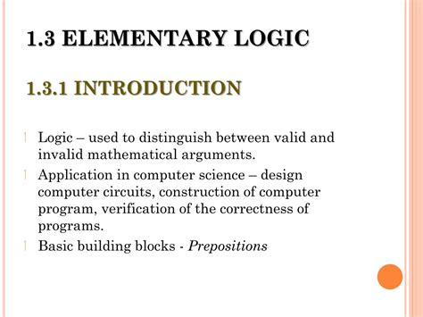 Ppt Chapter 1 Sets Functions Elementary Logic And Boolean Algebras Powerpoint Presentation