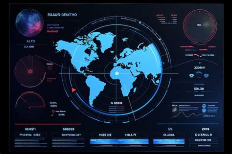 Premium Ai Image Futuristic Hud Ui Immersive 3d Global Map Business