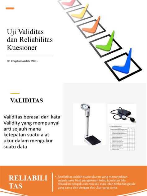 Uji Validitas Dan Reliabilitas Kuesioner Pdf