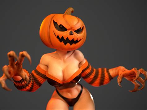 👧 Pumpkinhead Girl・ Obj File For 3d Printing・cults