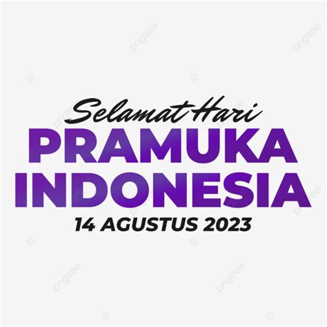 Happy Indonesian Scout Day Vector Design Lettering Happy Scouting Day