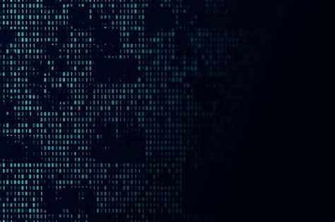 Premium Photo Abstract Digital Binary Code Data On A Dark Blue Background With Technological