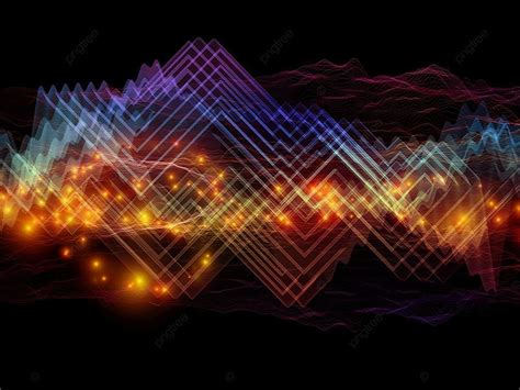 임펄스 진동 광학 흐름 시리즈 배경 디자인 컬러 라인 및 조명 관련 기술 관련 검정색 배경 사진 및 무료 다운로드를위한 그림 Pngtree