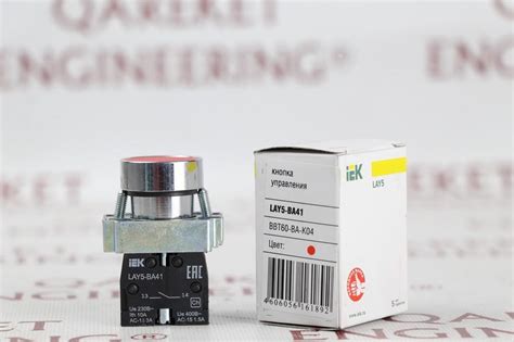 Кнопка управления IEK, LAY5-BA41, без подсветки, красная BBT60-BA-K04