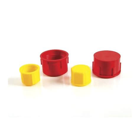 Stockcap Threaded Cap Ct 25 Ldpe Red 500pk 031475 Zoro