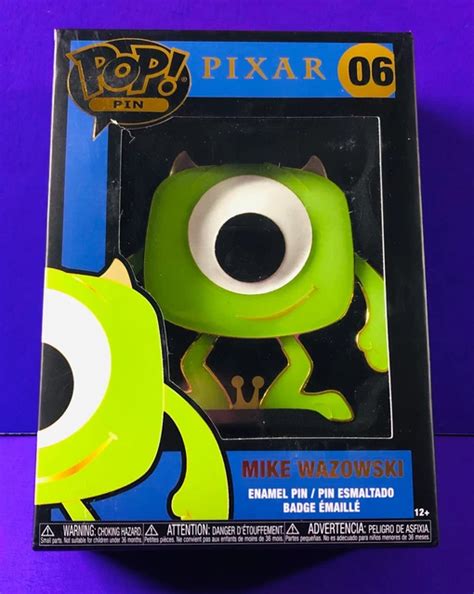 Funko Pop Pin Mike Wazowski Pixar 06 Monsters Inc Disney Enamel £14