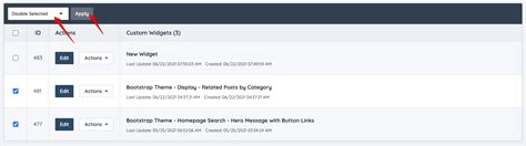 bulk actions for widgets brilliant directories documentation bd support