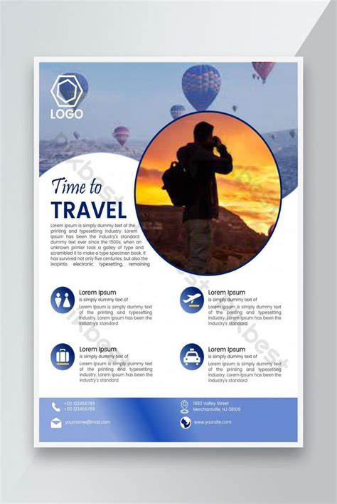 독점 여행사 전단지 디자인 템플릿 Ai 무료 다운로드 Pikbest
