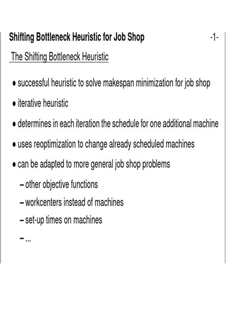 Shifting Bottleneck Pdf