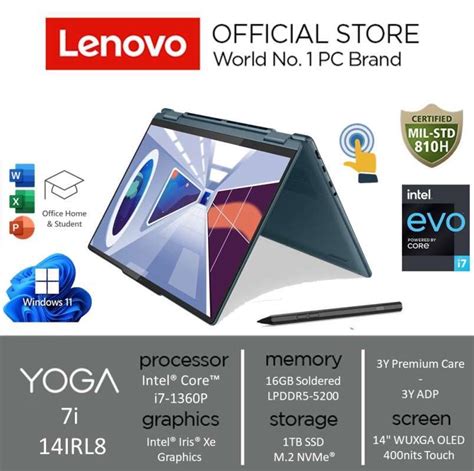 Jual Lenovo Yoga 7 14irl8 1kid Intel Core I7 1360p 16gb 1tb Ssd Intel Iris Xe Windows 11 Home
