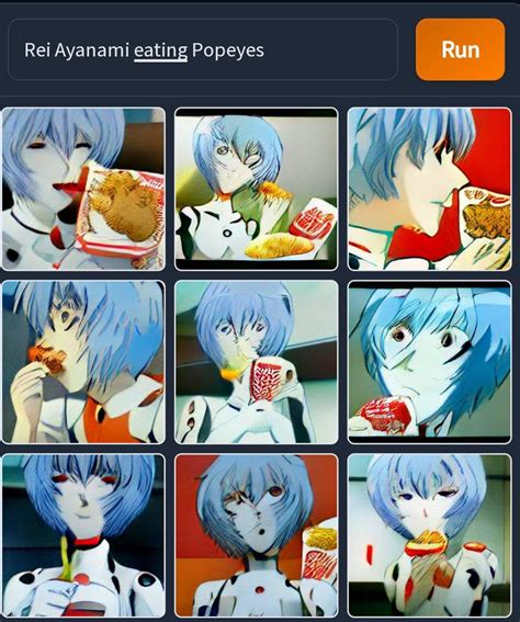 Rei Ayanami Eating Popeyes R Weirddalle