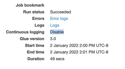 Amazon Web Services Aws Glue Job Ignores Logging Settings Stack