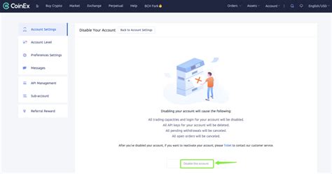 What Is Disabling An Account And How To Set It Up In Coinex خوبو