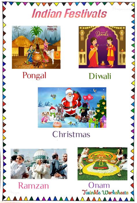 Indian Festivals General Knowledge Worksheets For Kindergartners Artofit