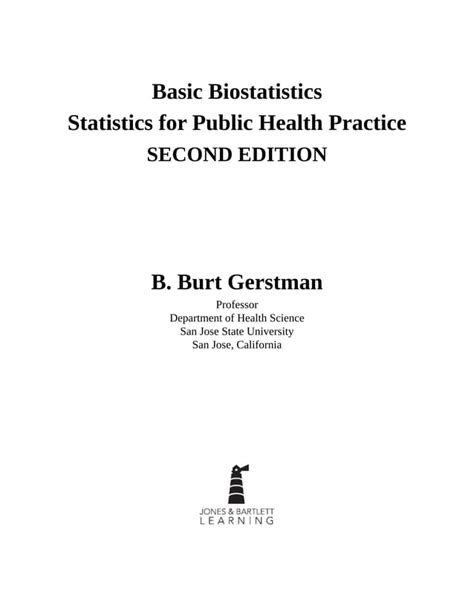 Basic Biostatistics Statistics For Public Health Practice 2 Editionpdf