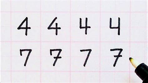 Handwriting How To Write Numbers In Different Ways In Handwriting Writing Numbers