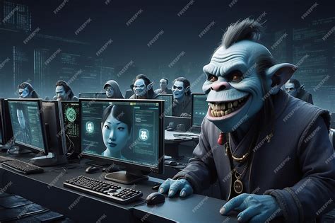 Premium Photo Many Chinese Hackers In Troll Farm Privacy And Security