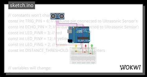 Ultrasonic Simulation Wokwi Esp32 Stm32 Arduino Simulator