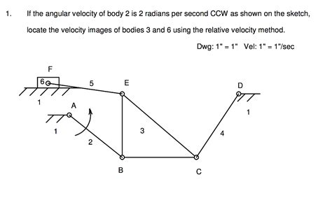Solved F The Angular Velocity Of Body Is Radians Per Chegg