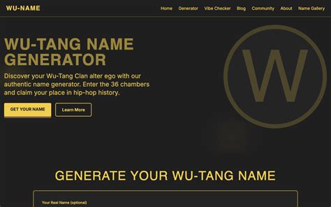 Chatbene Wu Tang Name Generator Create Your Unique Wu Tang Clan Name With AI