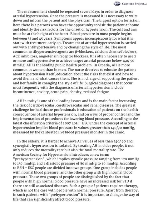 Sample Of Dnp Capstone Project