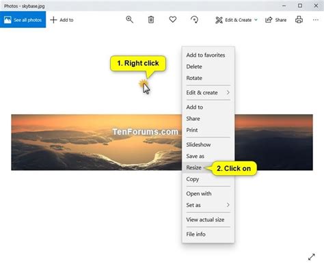 Resize Image In Windows Photos App Tutorials