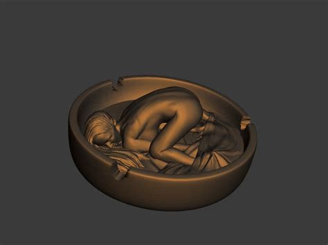 D Stl Model Ashtray D Stl Naked Woman Drawing File Stl For Priting D Printer And Printing