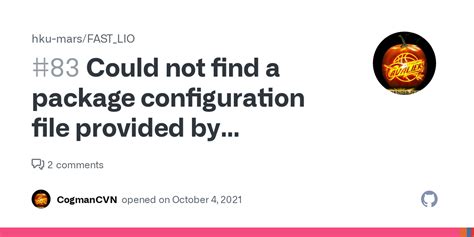 Could Not Find A Package Configuration File Provided By Pclros