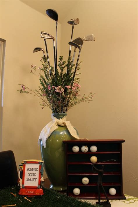 Golf Floral Arrangement Golf Decor Golf Theme Party Golf Ball Crafts