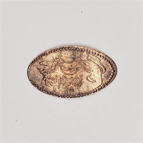 Pressed Penny Rainforest Café Snake Wrapped Around A Tree Branch