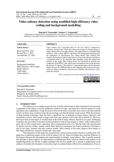 Pdf Video Saliency Detection Using Modified High Efficiency Video
