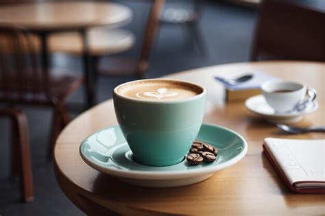 Premium Photo | Cup of coffee at cafe table