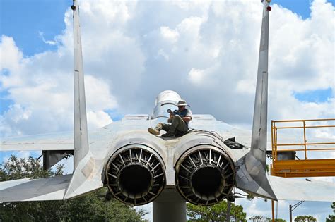 33 Fw F 15 Static Undergoes Restoration 33rd Fighter Wing Display 33 Fw F 15 Static Undergoes Restoration 33rd Fighter Wing Display