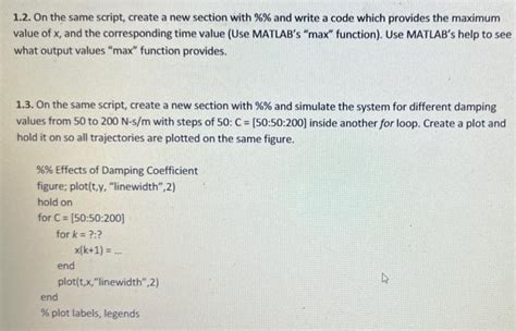 solved 1 matlab 1 1 develop a matlab code which computes