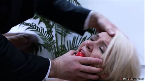 Bound Blonde Secretary Gets Dp Fuck