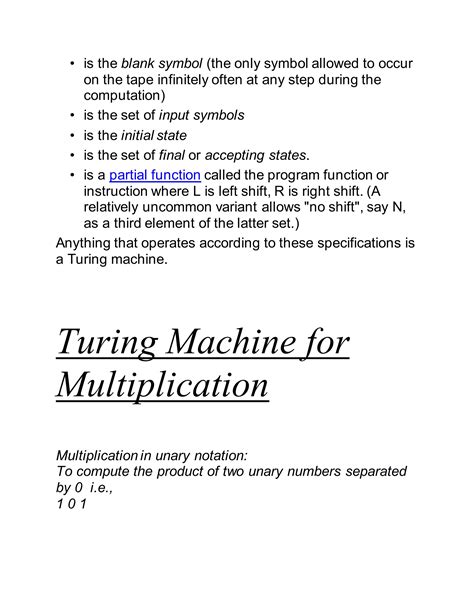 Turing Machineautomata Pdf