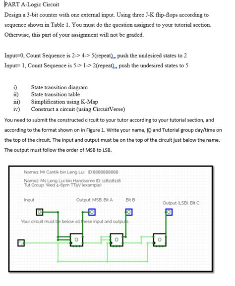 Solved PART A Logic Circuit Design A 3 Bit Counter With One Chegg Com