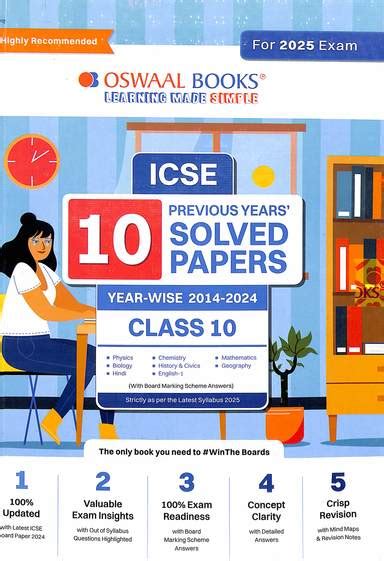 Buy Icse 10 Previous Years Solved Papers For Class 10 Year Wise 2014