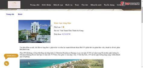 Source Code Web Quản Lý Khác Sạn Báo Cáo