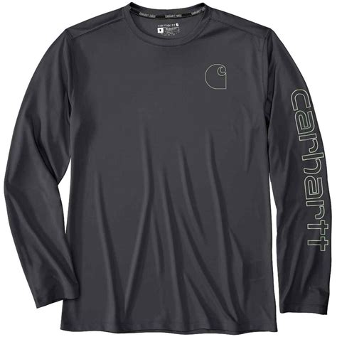 Carhartt Mens Force Sun Defender Lightweight Logo Graphic Long Sleeve