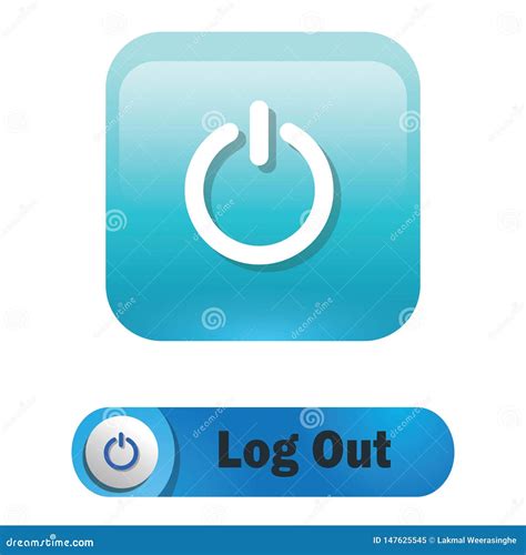 Log Out Web Button Stock Vector Illustration Of Banner 147625545