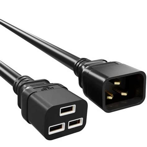 FEDUS 16A IEC C19 To C20 Male To Female Server Power Extension Cord Heavy Duty Server Power Cord