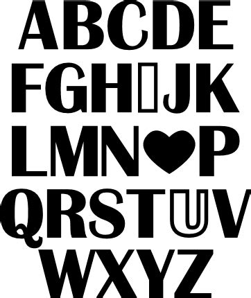 Alphabet Letters A Z I Love U Free Svg File For Members SVG Heart