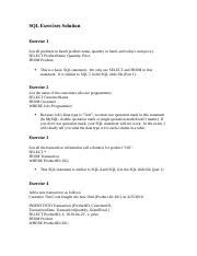 SQL Exercises Answer Key Doc SQL Exercises Solution Exercise List All Products In Hand