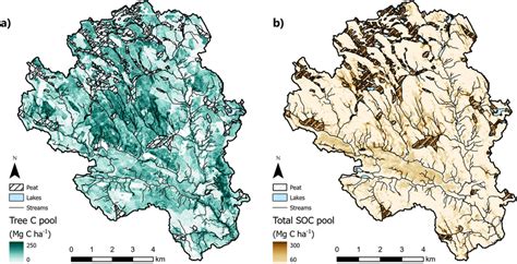 tree c distribution map derived from als data using the area based